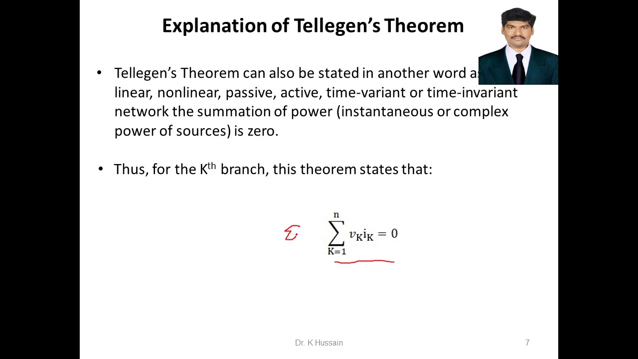 NAS-Tellegen's Theorem - YouTube