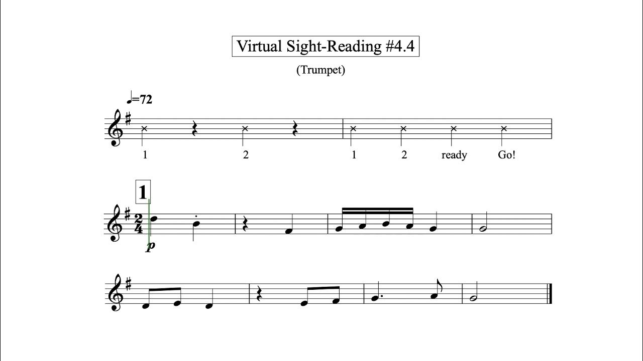 Virtual Sight Reading Level 4.4 (Trumpet) - YouTube