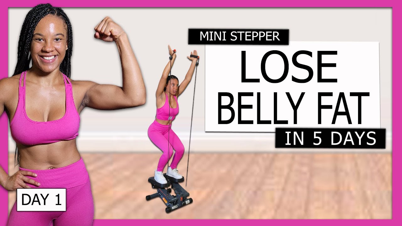 Lose Belly Fat, Tone Your Abs & Core in 30 Minutes Mini Stepper Workout ...