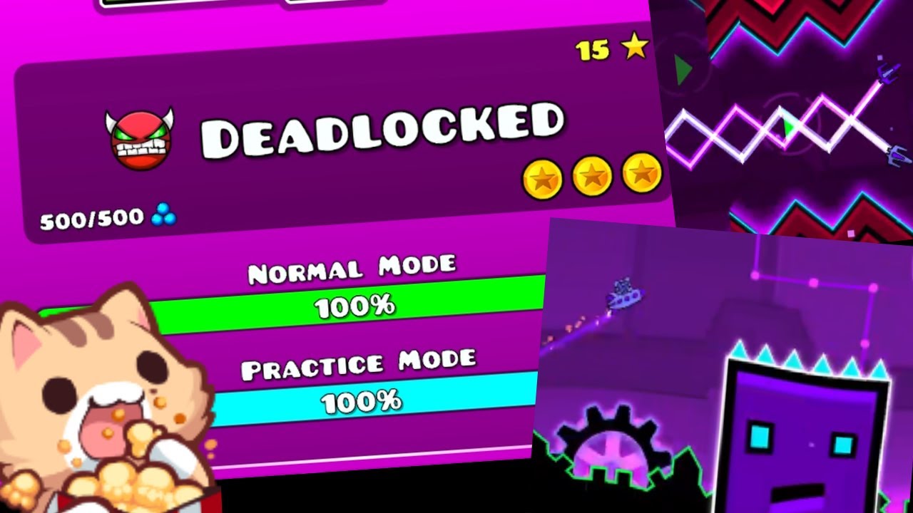 Deadlocked - Geometry Dash Level 20 (All Coins) | Mango! - YouTube