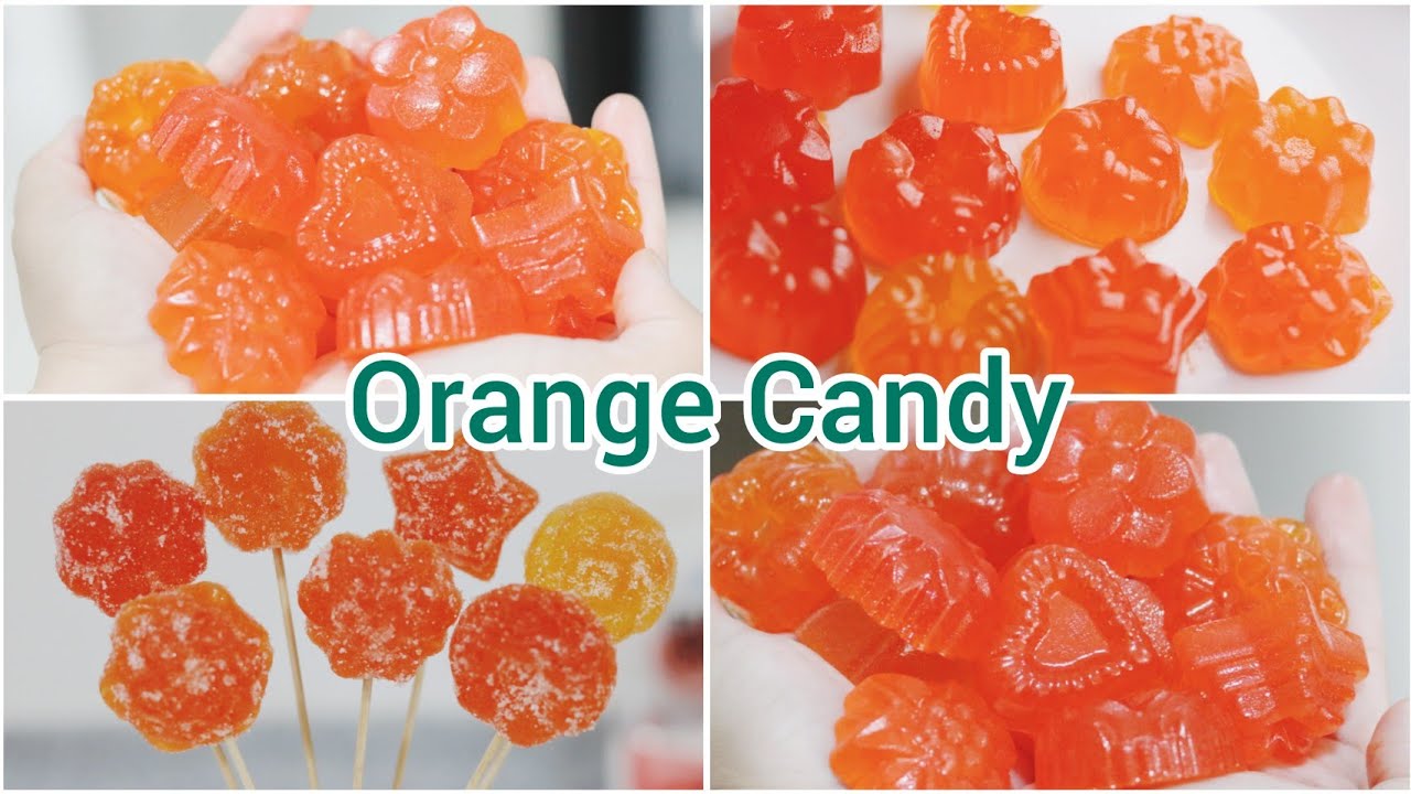 Orange Gummy Candy | Orange Jello Candy Recipe | Orange Jujubes Recipe ...