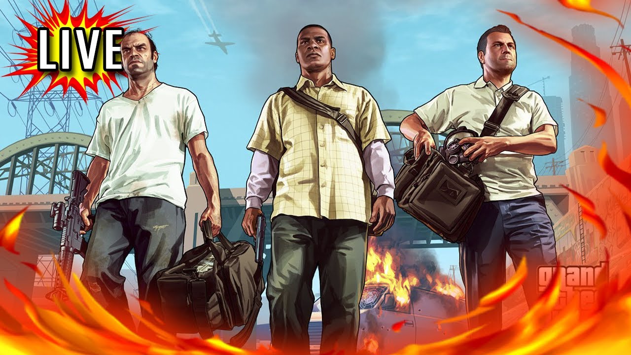 All 3 Endings - GTA 5 Story Gameplay - Let's Play Livestream - YouTube