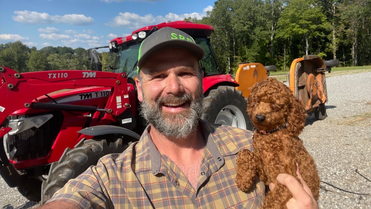 Live running the big TYM tractor mowing with a little friend - YouTube
