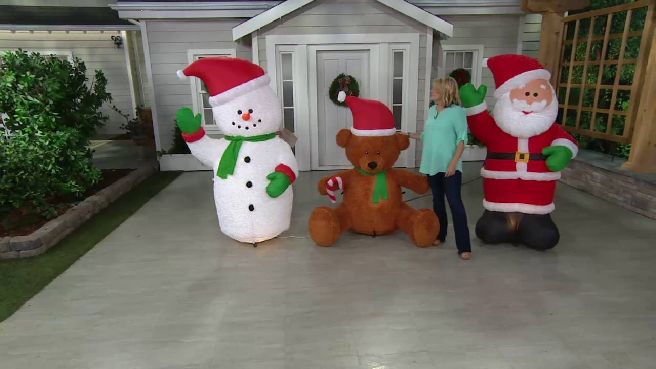Kringle Express Inflatable Lit Holiday Icon with Faux Fur Accents on ...
