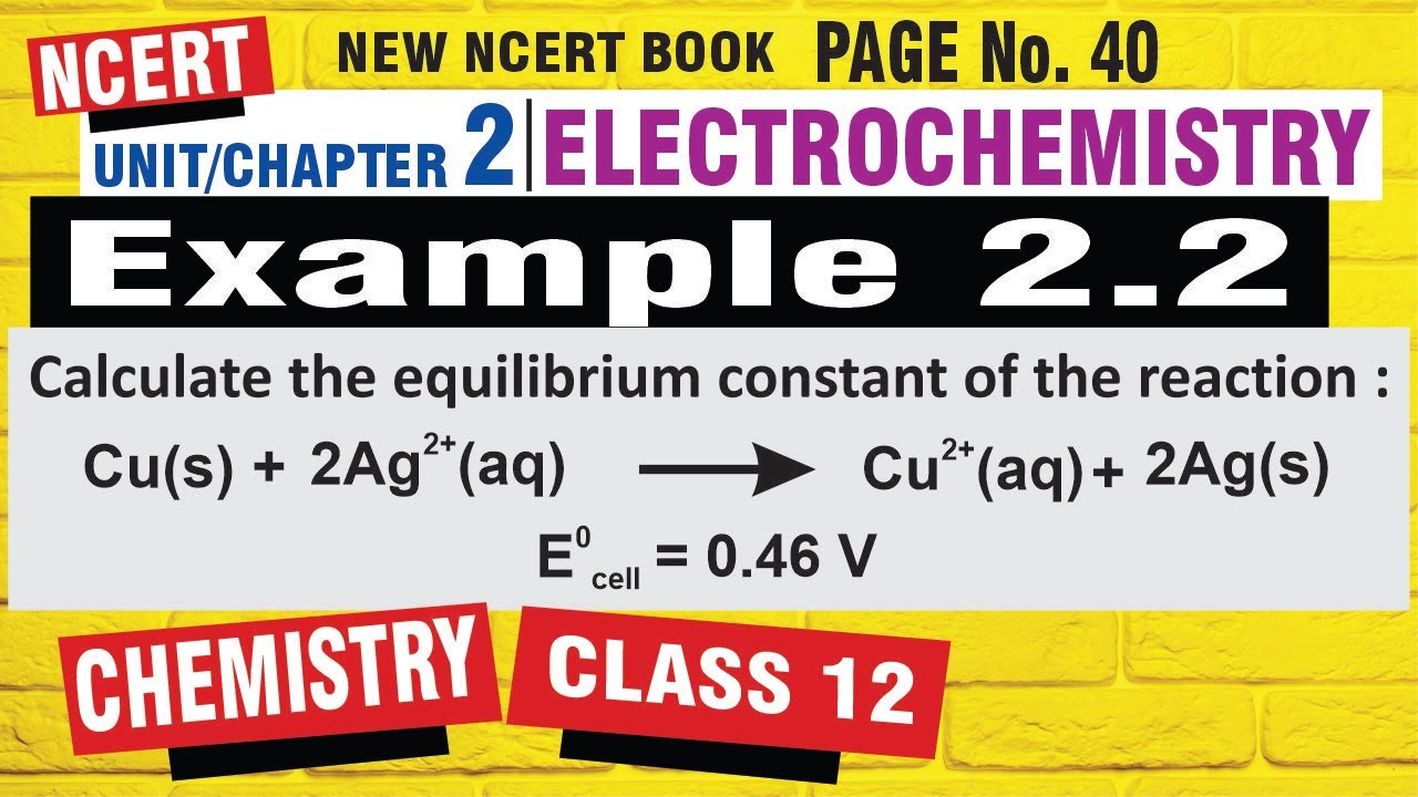 ncert example 2.2 | class 12 Chemisry | Chapter 2 | electrochemistry ...