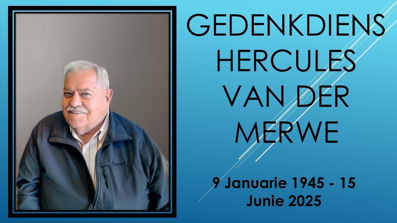 Gedenkdiens Hercules van der Merwe - YouTube