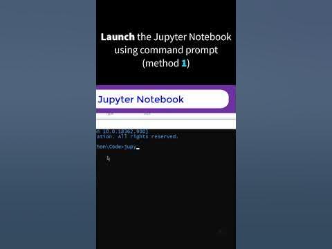 Start Jupyter Notebook web app with command prompt for ️ writing Python ...