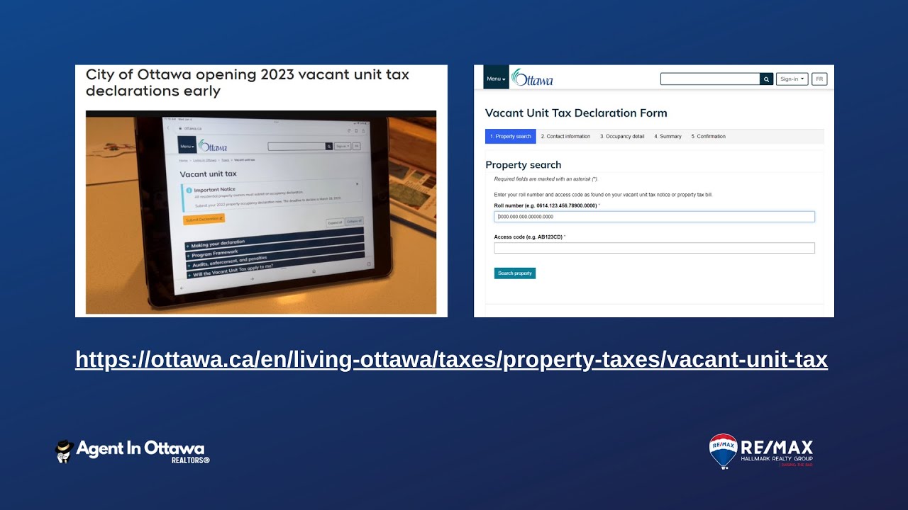 Vacant Unit Tax Declaration Ottawa, Fines & Due Date - YouTube