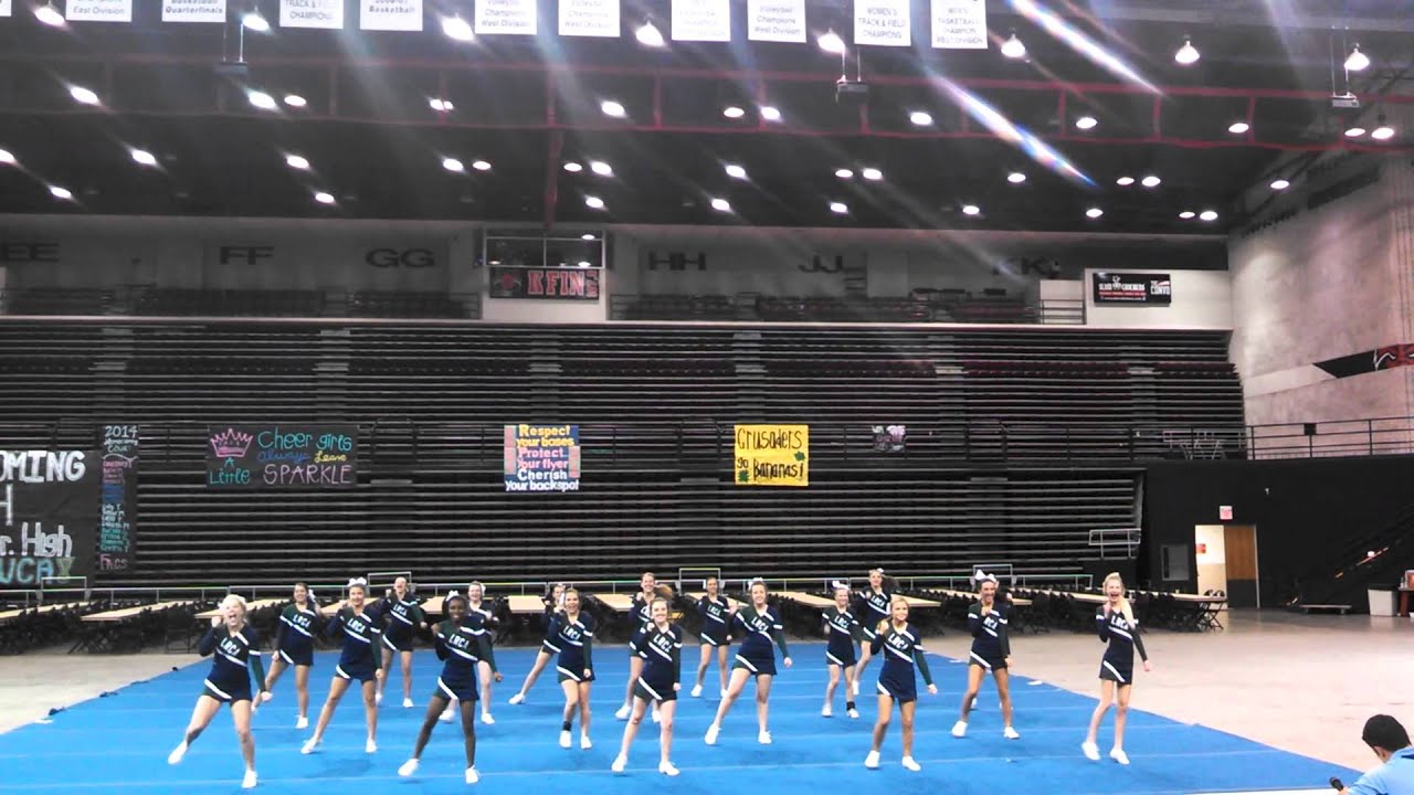 LRCA varsity cheer home pom June 2014 - YouTube