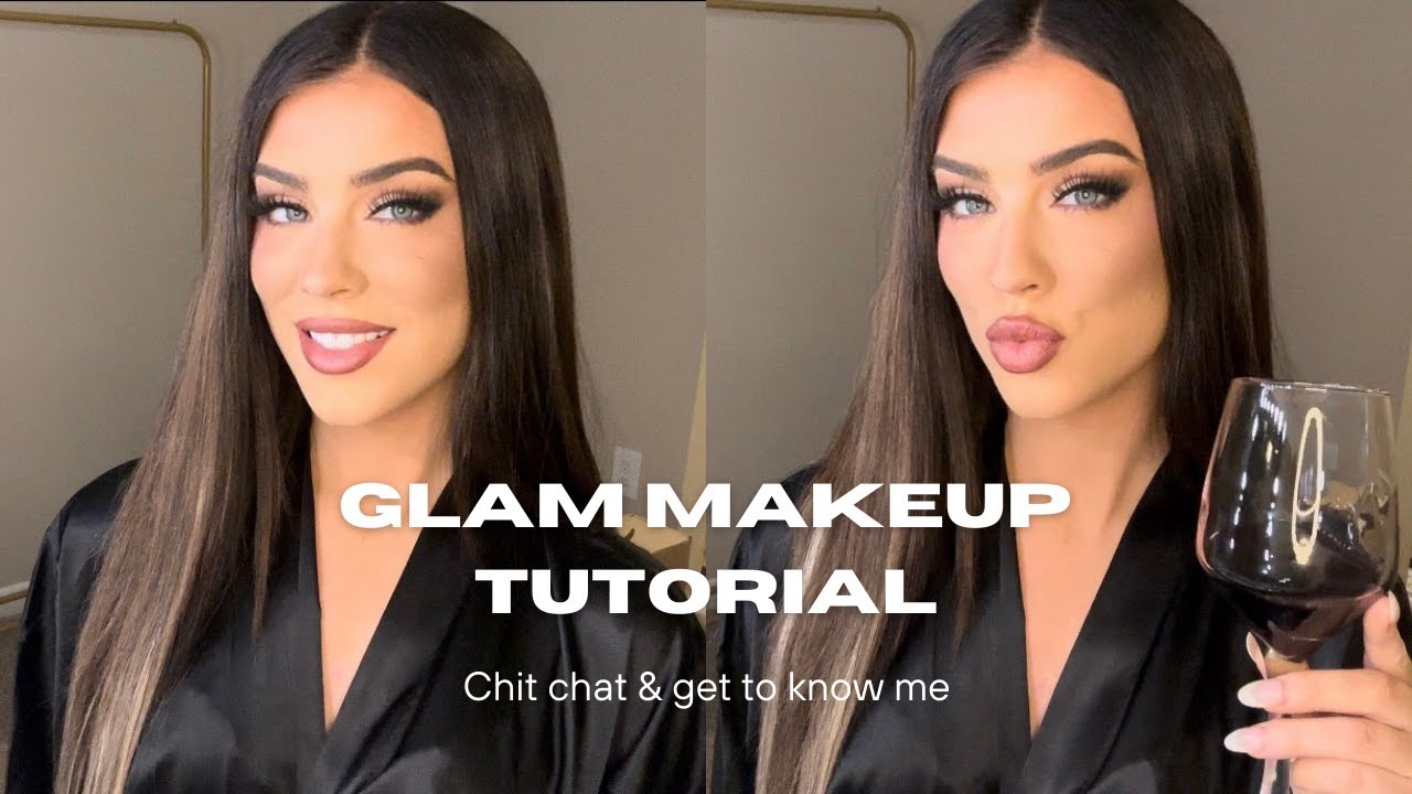 EASY GLAM Makeup Tutorial * chit chat & get to know me ♡ - YouTube