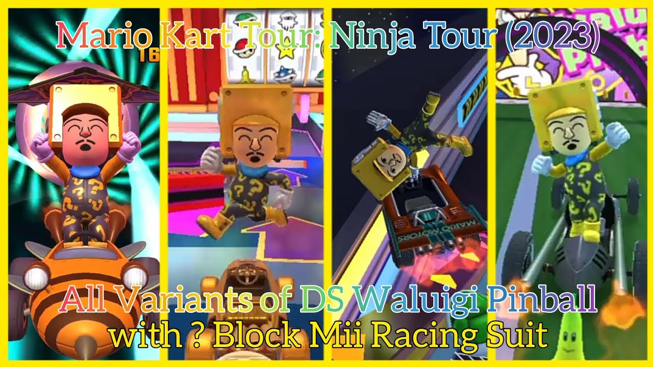 All Variants of DS Waluigi Pinball with ? Block Mii Racing Suit | MKT ...