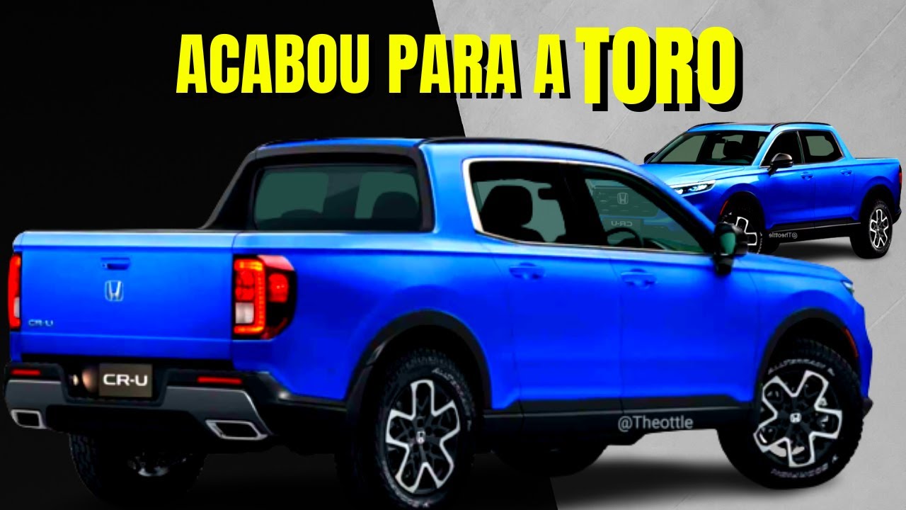 NOVA PICAPE HONDA VEM DESBANCAR FIAT TORO, RAM RAMPAGE, FORD MAVERICK E ...