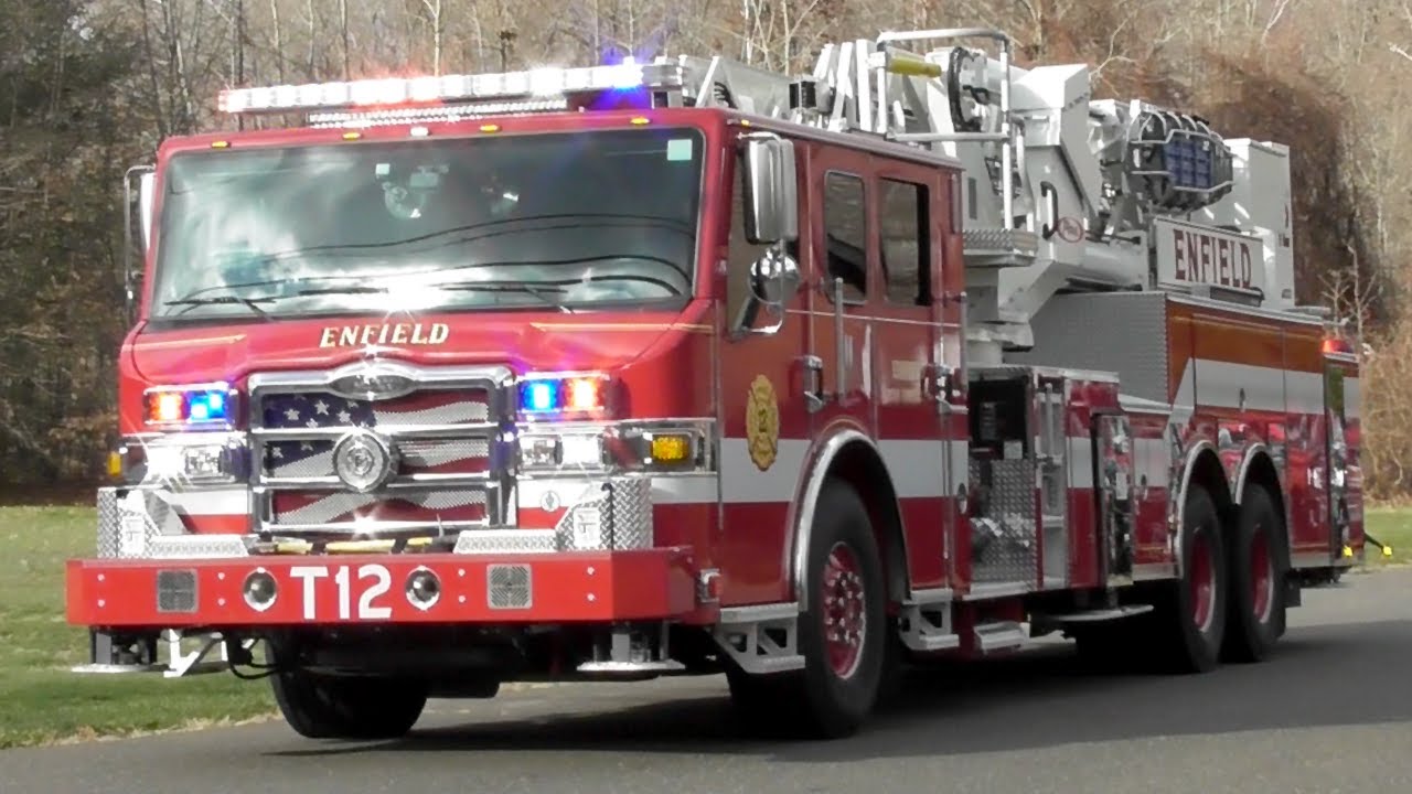 Enfield, CT Fire Department *New* Truck 12 Responding - YouTube