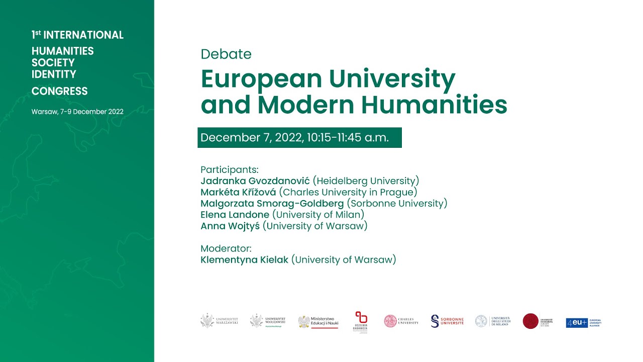 Debate: European University and Modern Humanities - YouTube