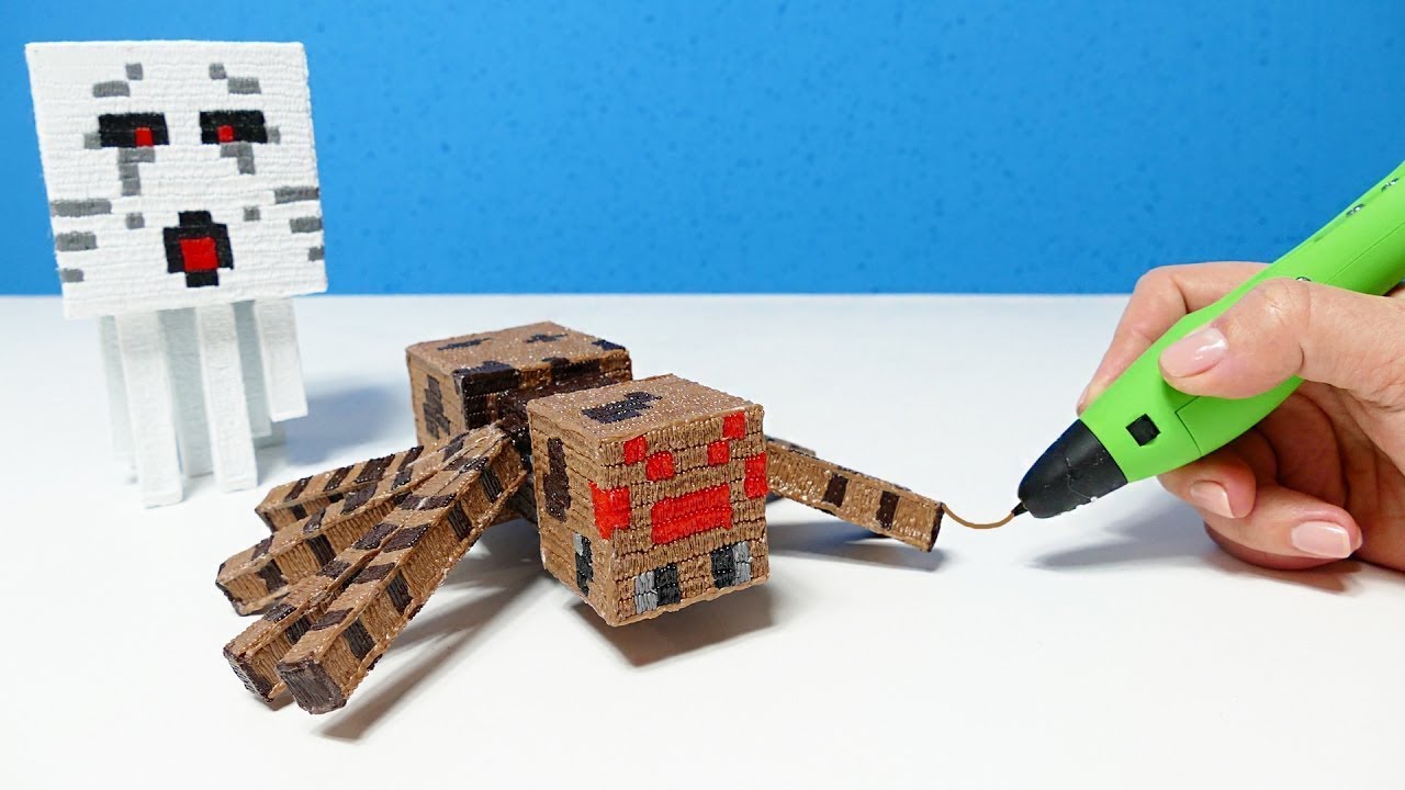 DIY 3D MINECRAFT SPIDER - YouTube