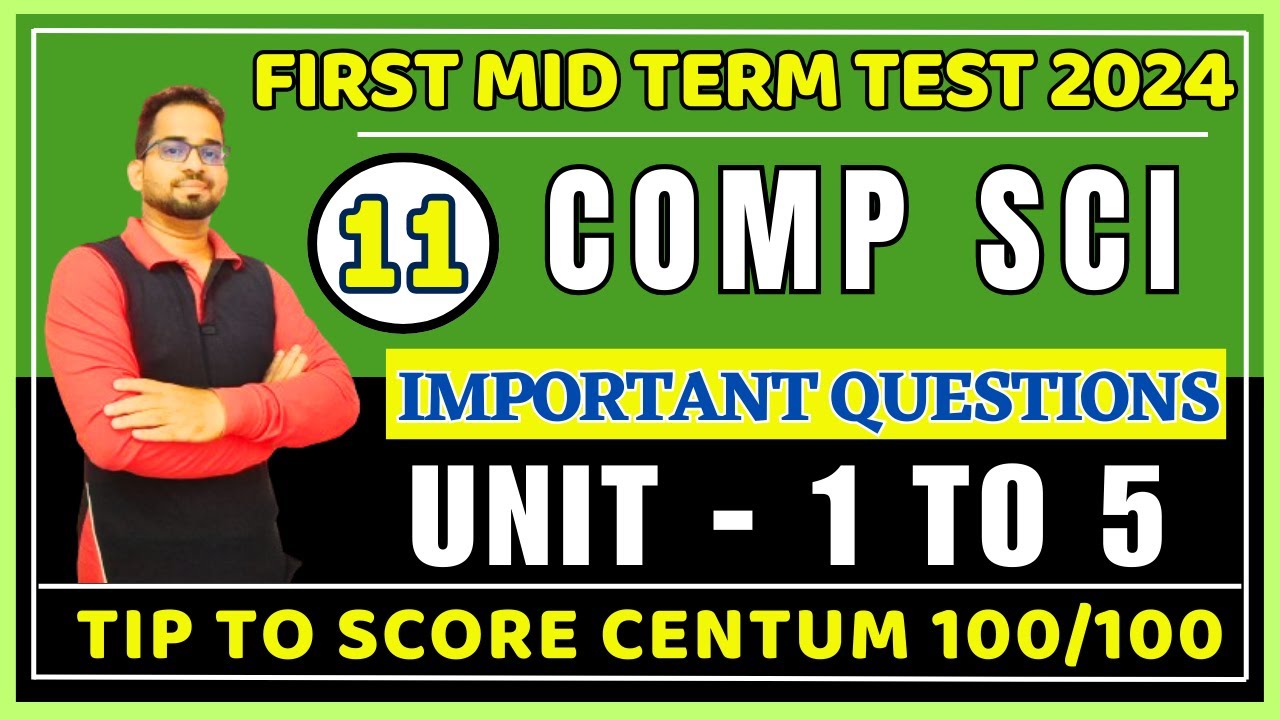 11th Computer Science 1st Mid Term Important Questions | 11th 1st Mid ...