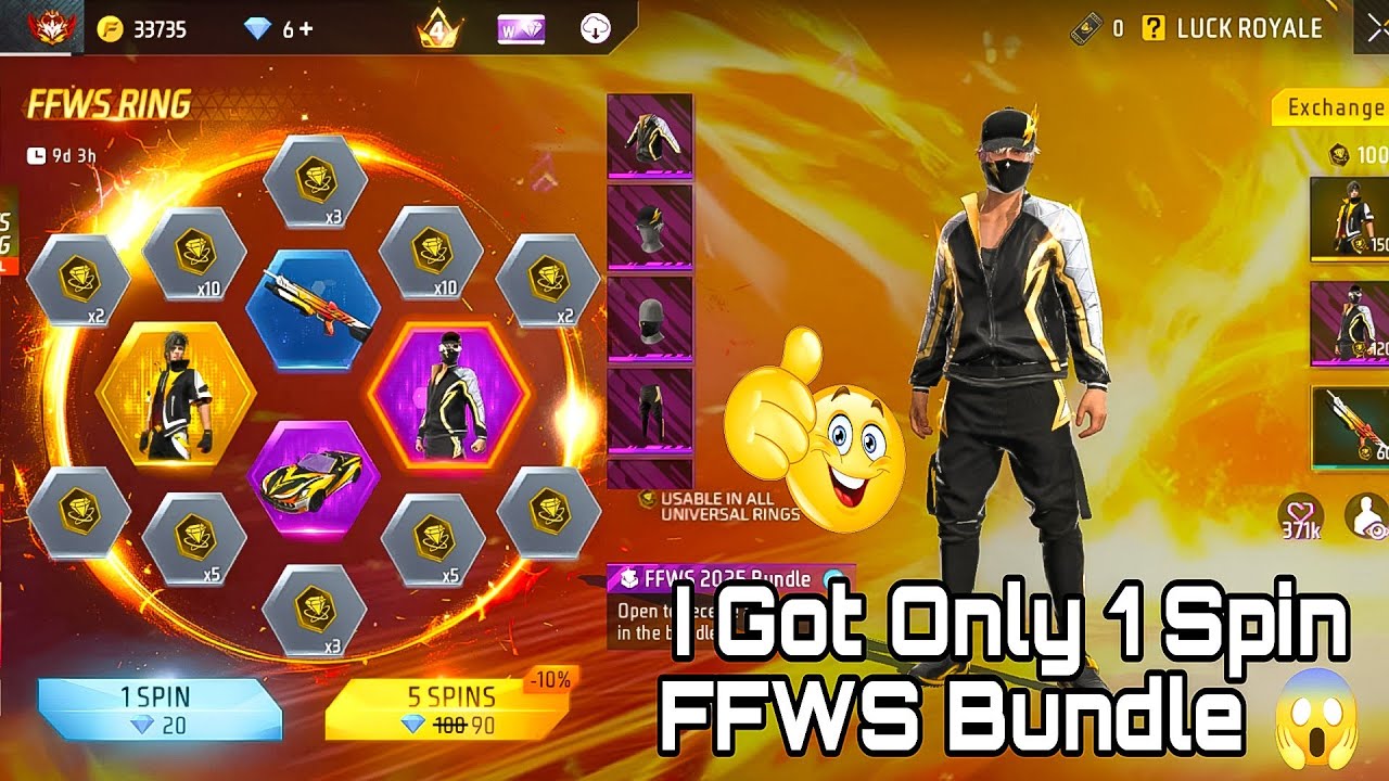 Free fire New FFWS Bundle Only 1 spin 😱😱😱#freefire - YouTube
