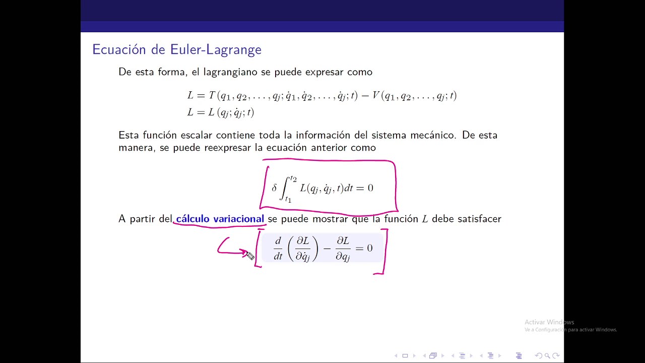 Ecuación de Euler Lagrange - YouTube
