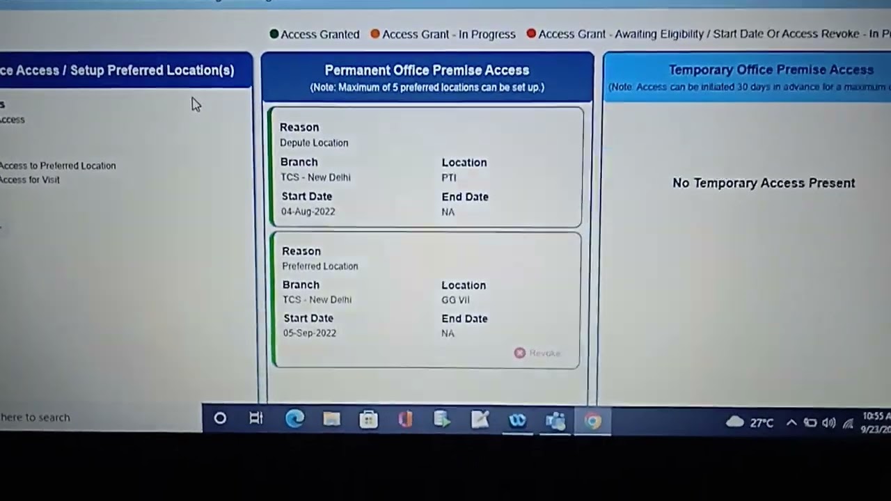 Important Office Access Privileges In TCS | Complete Information @TCF # ...