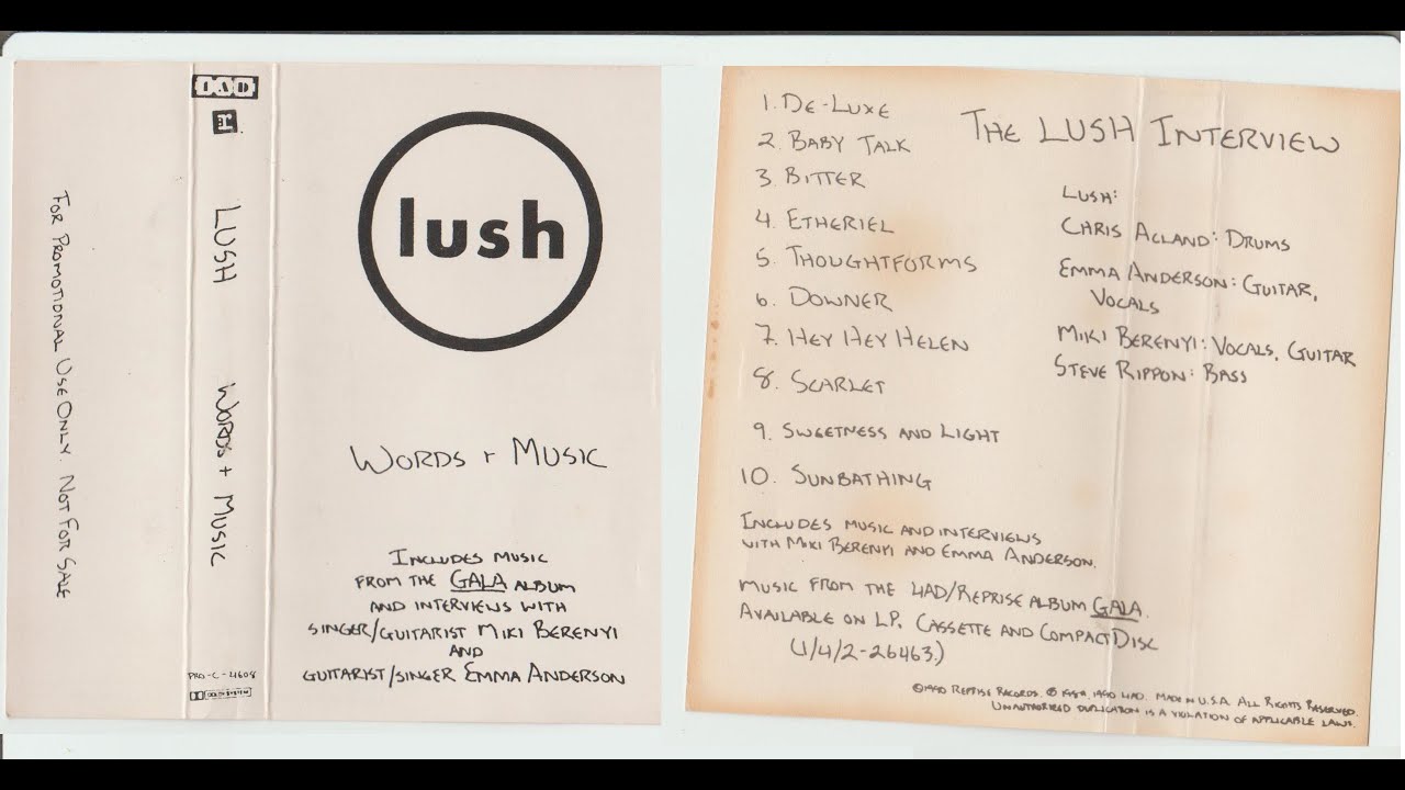 LUSH Words + Music Promotional Cassette: Interview with Miki and Emma ...