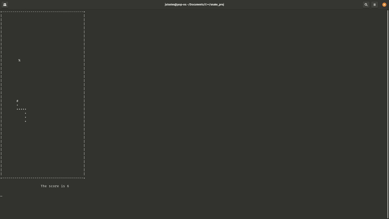 First basic version linux snake - YouTube