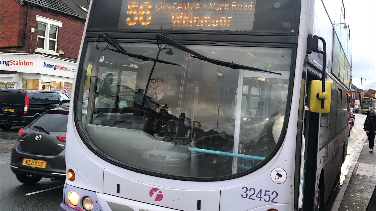 First Leeds Volvo B7TL Wright eclipse Gemini 32452 YJ04 FYZ on route 56 ...