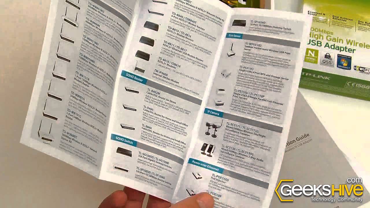 300Mbps High Gain Wireless USB Adapter TL-WN822N TP-LINK - Unboxing by ...