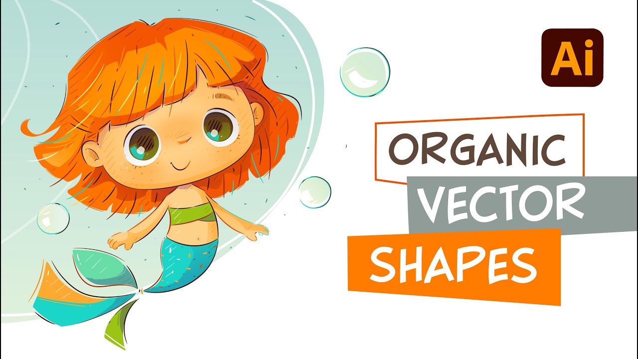 ADOBE ILLUSTRATOR TUTORIAL- ORGANIC SHAPES- Digital Painting - YouTube