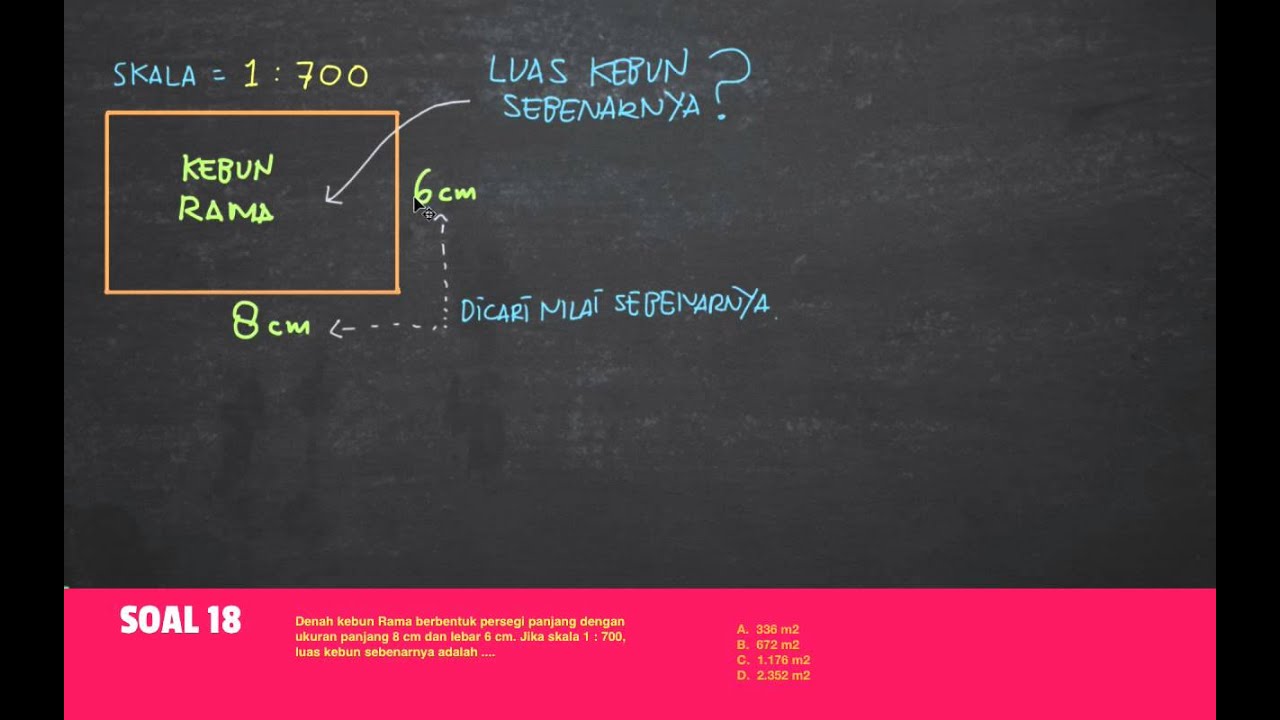 Belajar Skala, Jarak Peta, Jarak Sebenarnya - YouTube