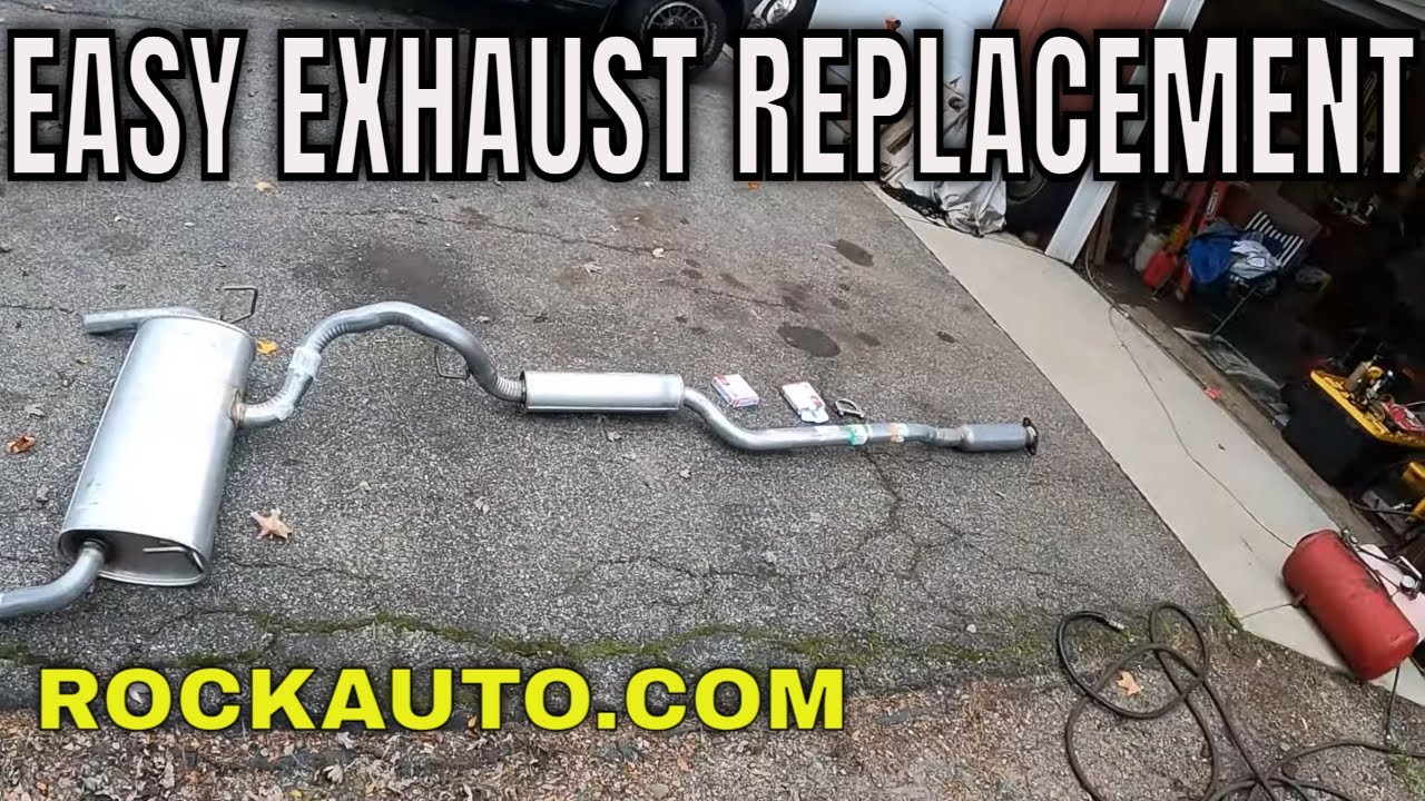 Installing a new exhaust system on a Ford Escape - YouTube