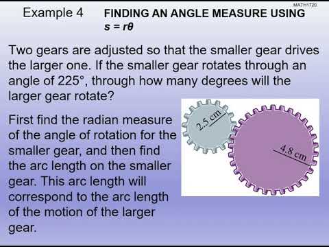 MATH1720 Lecture 11 Chapter 3 Section 2 Applications of Radian Measure ...