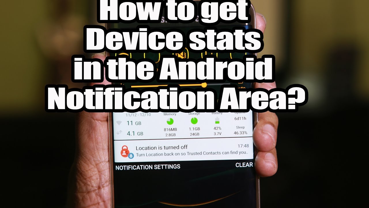 How to get Device stats in Android Notification Area? - YouTube