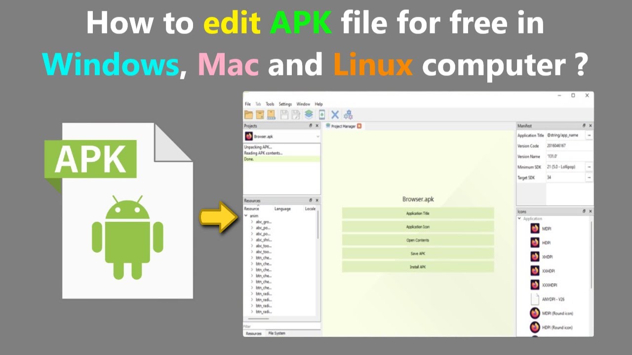 How to edit APK file for free in Windows, Mac and Linux computer ...