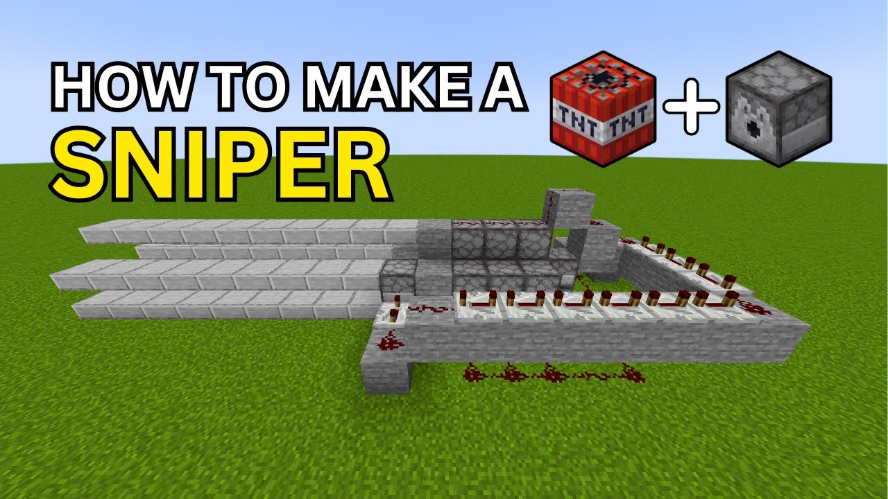 Minecraft Tutorial: How To Make a Sniper With a Dispenser and TNT - YouTube