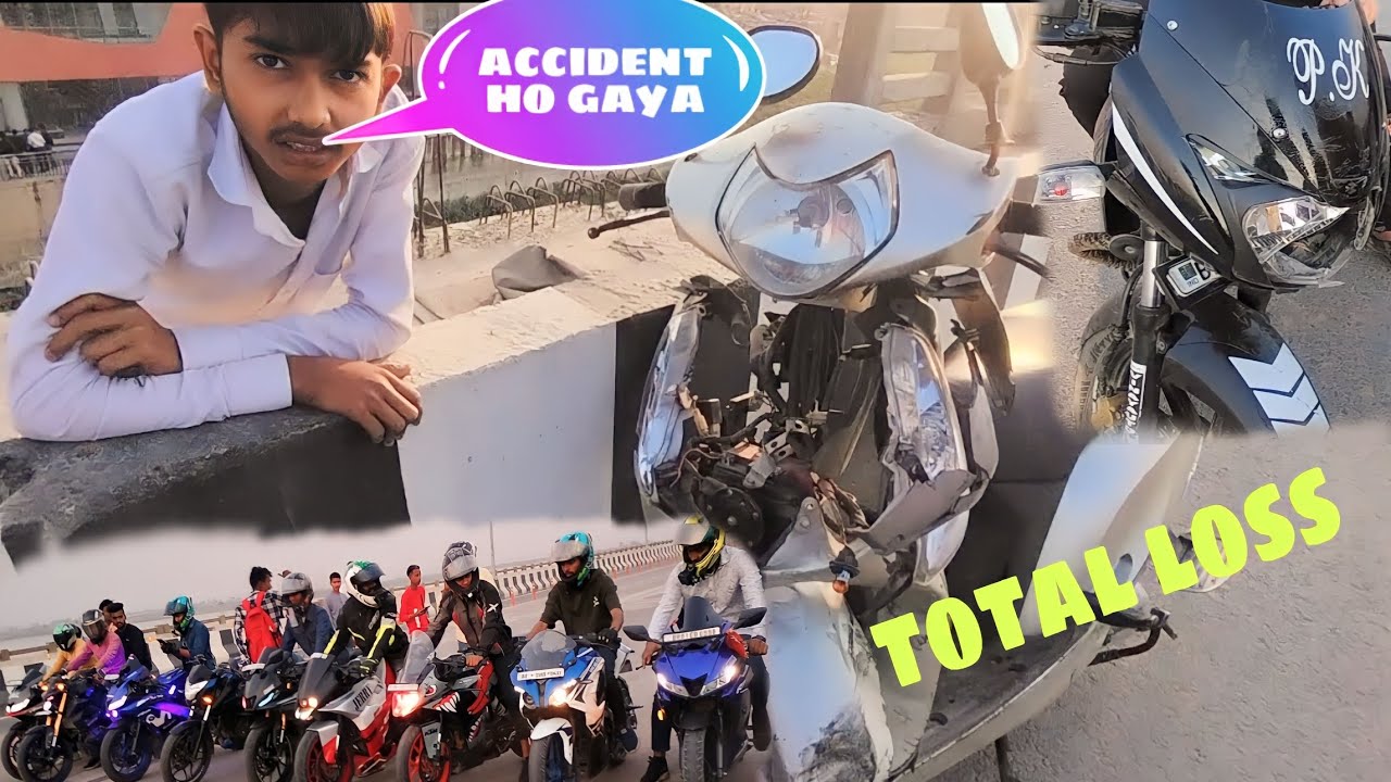 ||🫤Dangerous scooty accident on patna marin drive ||😱 Sunday meet-up ke ...
