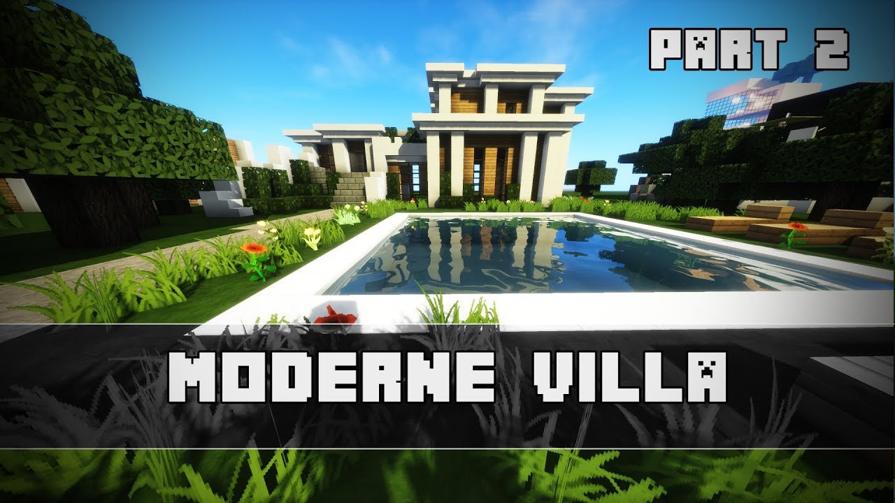 MODERNE VILLA | Minecraft Tutorial | Part 2 - YouTube