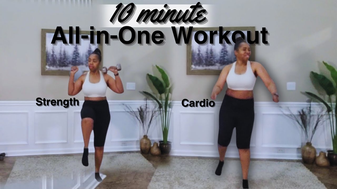 10 Min All In One Cardio Dance and Strength Workout (Loose Weight and ...