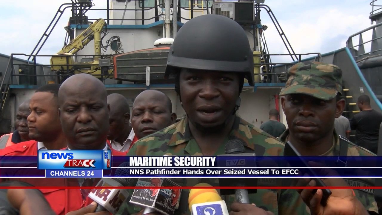 NNS Pathfinder Hands Over Seized Vessel To EFCC - YouTube