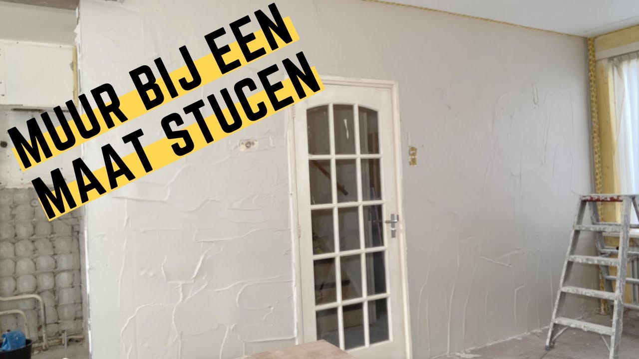 Muurtje bij een maat stucen met Knauf Goldband | Stucvlog #13 - YouTube