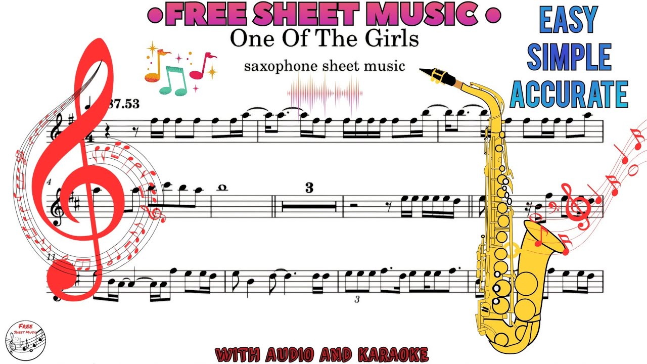 One Of The Girls - saxophone sheet music - YouTube