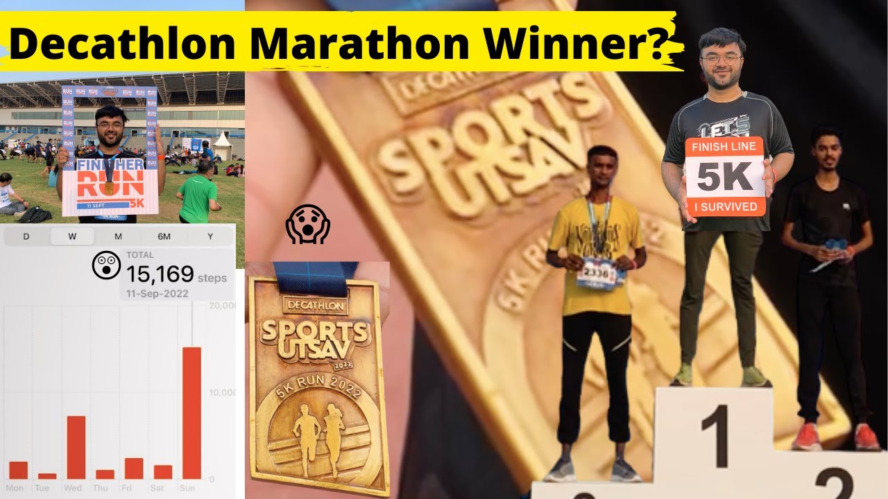 Decathlon Sports Utsav Marathon Winner??😱 5Km in 16.. Min |Thyagraj ...