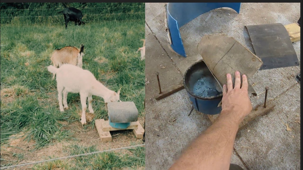 DIY Goat Salt-Mineral Feeder - YouTube