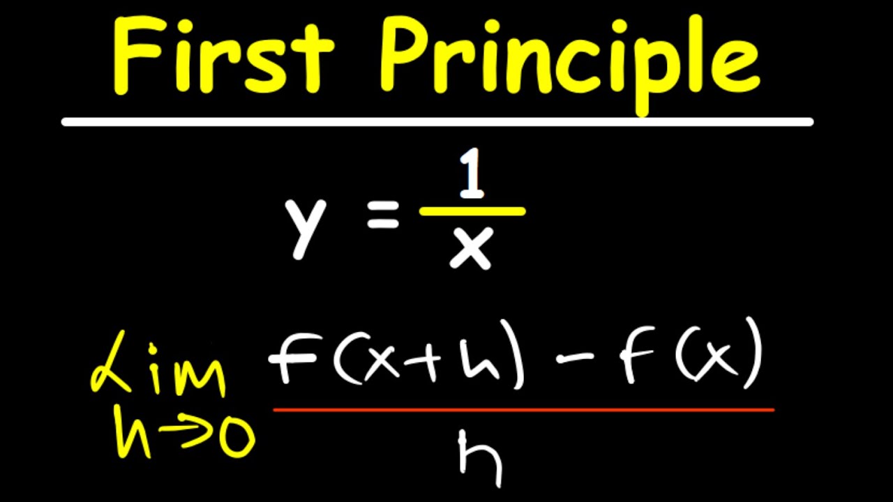 Differentiate 1/x from First Principles - Differential Calculus - YouTube