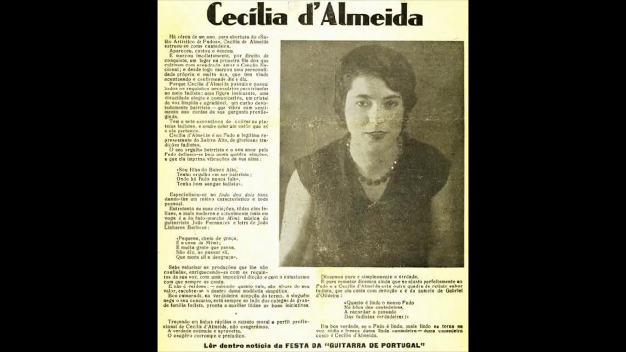 Cecília d'Almeida - Mimi - YouTube