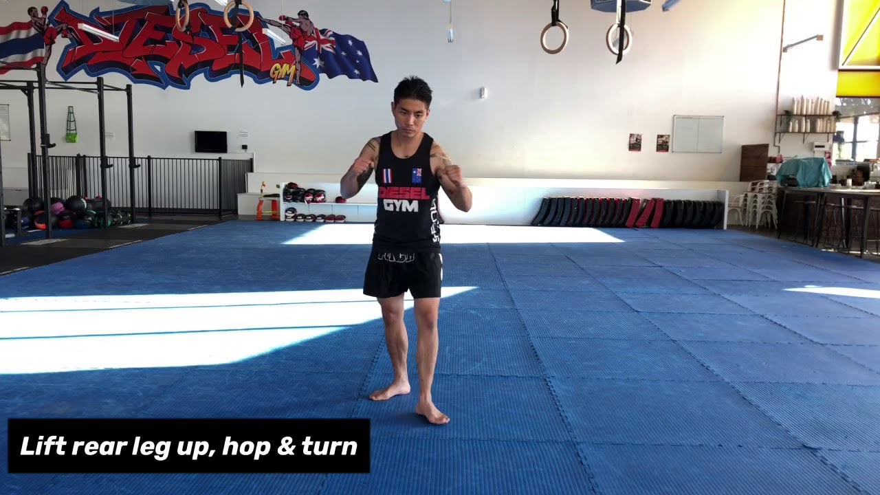 How to do a step up spinning hook kick - YouTube