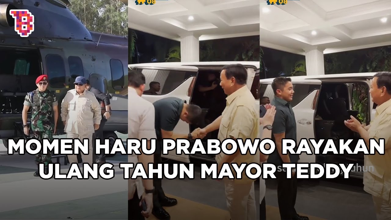 Momen Prabowo rayakan ulang tahun Mayor Teddy, sederhana tapi bikin haru - YouTube