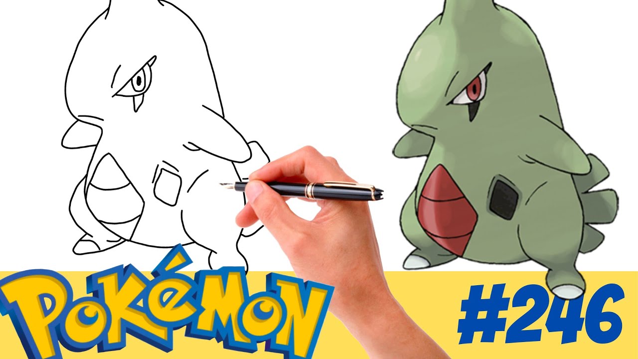 Cómo dibujar LARVITAR POKEMON #246 | FÁCIL | Generación 2 - YouTube