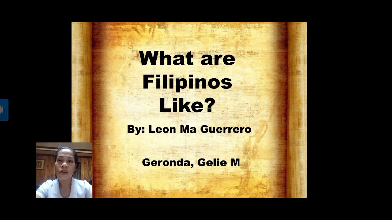 What are Filipinos Like? By: Leon Ma. Guerrero - YouTube