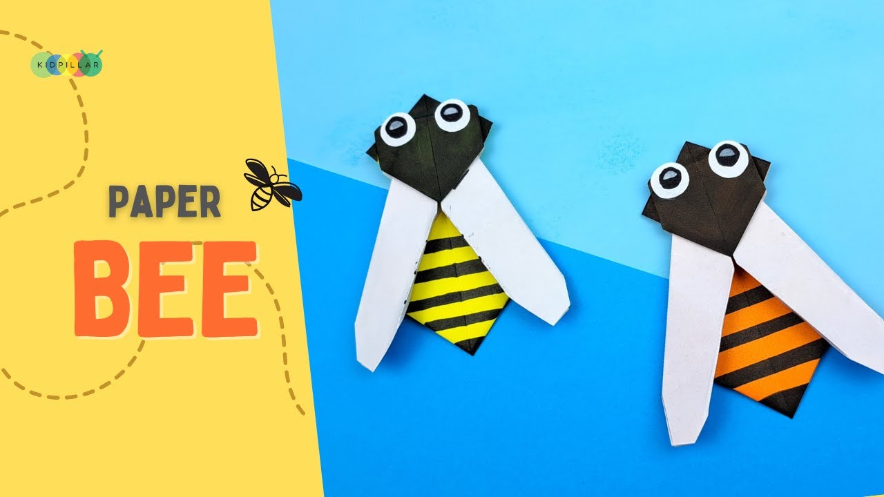 Paper Bee Craft For Kids | Easy Origami For Kids - YouTube