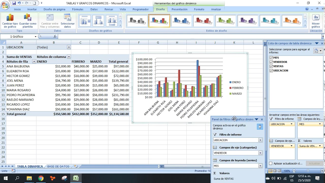 Creando Gráficos Dinamicos en Excel - YouTube